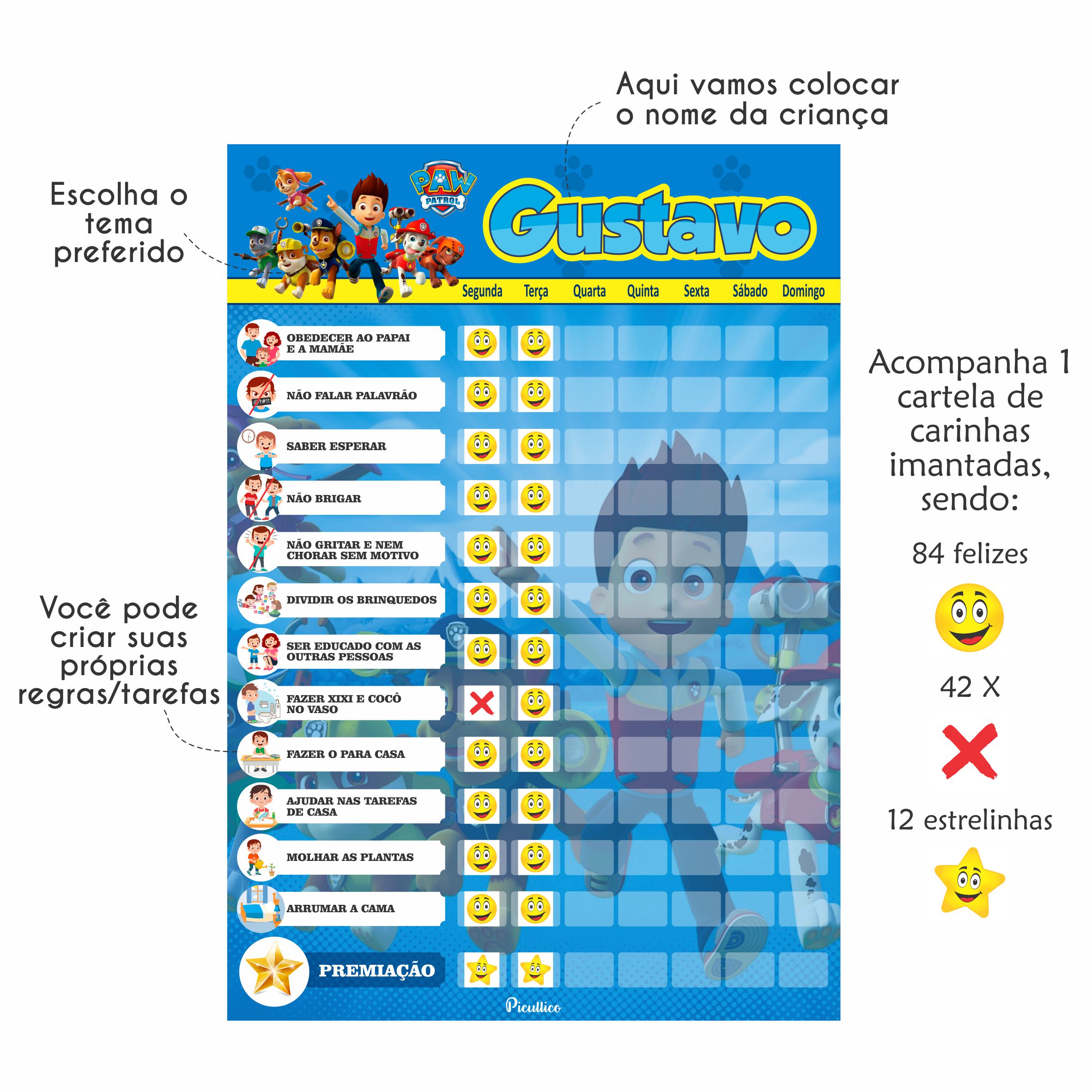 Quadro De Comportamento Infantil Para Imprimir Grátis - FDPLEARN