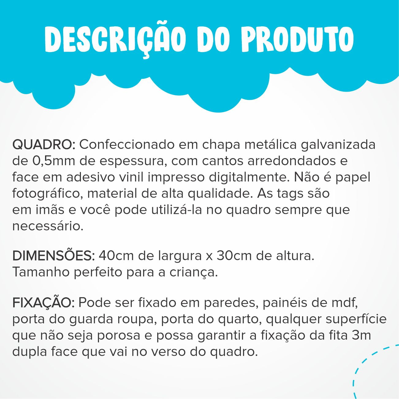 Quadro De Rotina DiÁria Infantil PadrÃo MetÁlico Para Parede